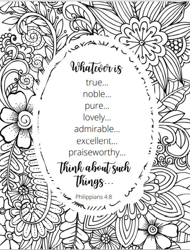 Bible Journaling Coloring Pages - Etsy