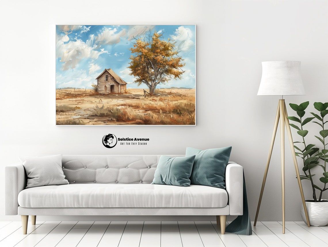 Landscape Painting Poster Oil Painting Landscape Print Rustic ...