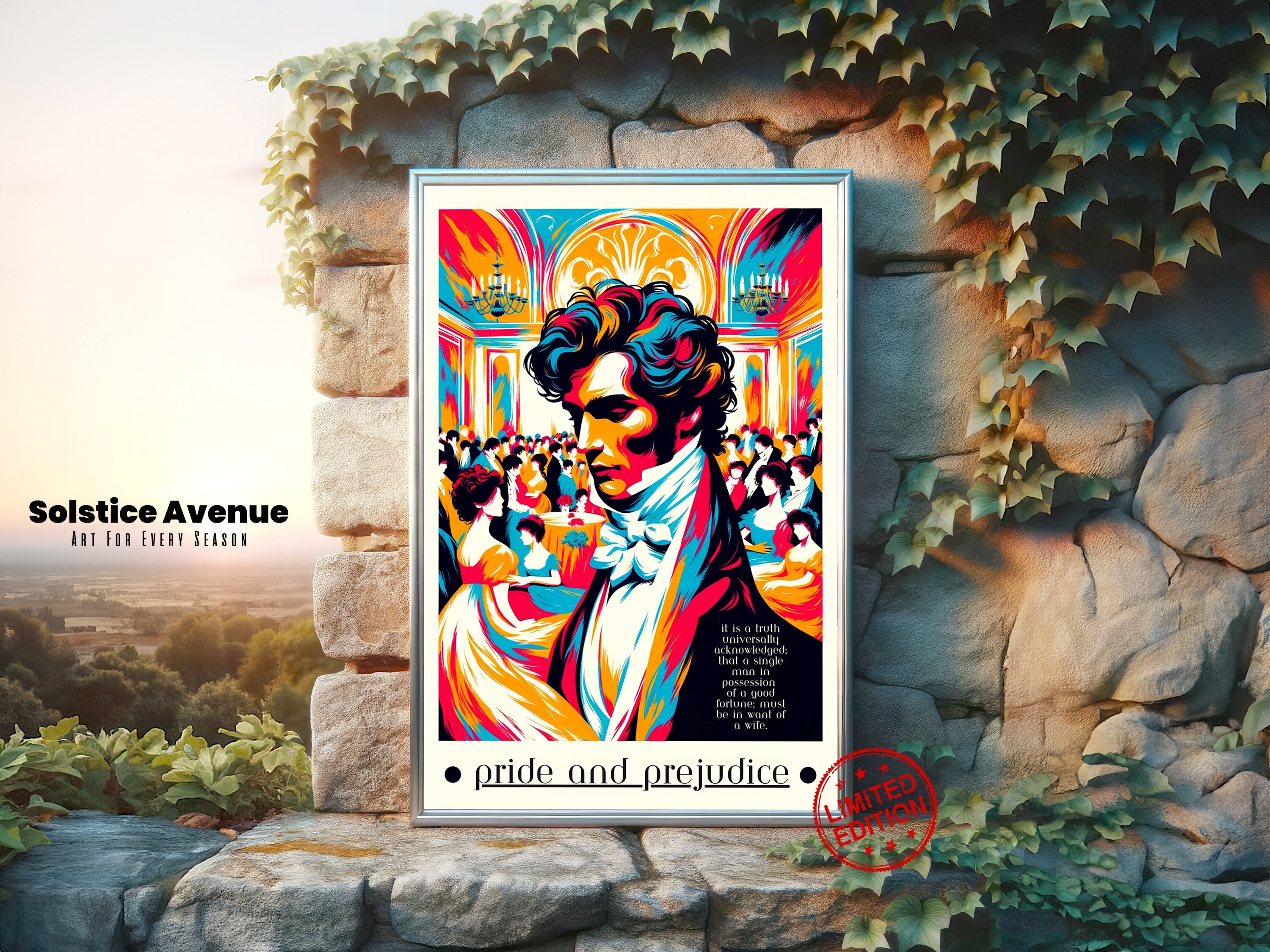 Pride and Prejudice Poster, Jane Austin Quote, Inspirational Quote ...