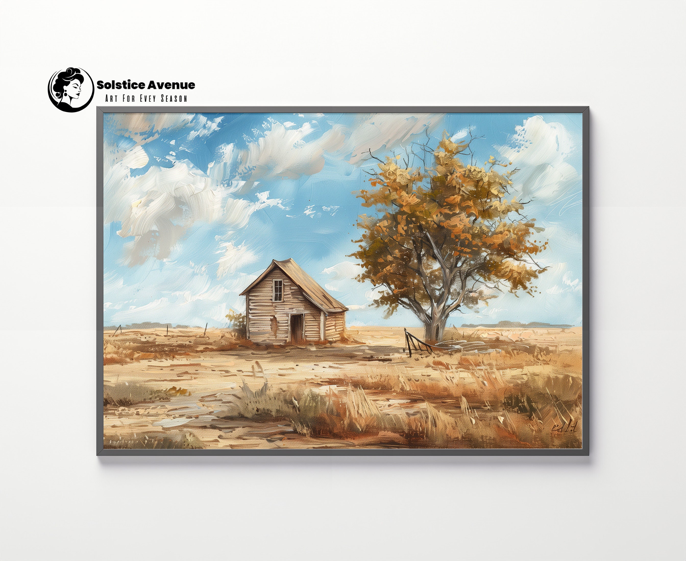 Landscape Painting Poster Oil Painting Landscape Print Rustic ...
