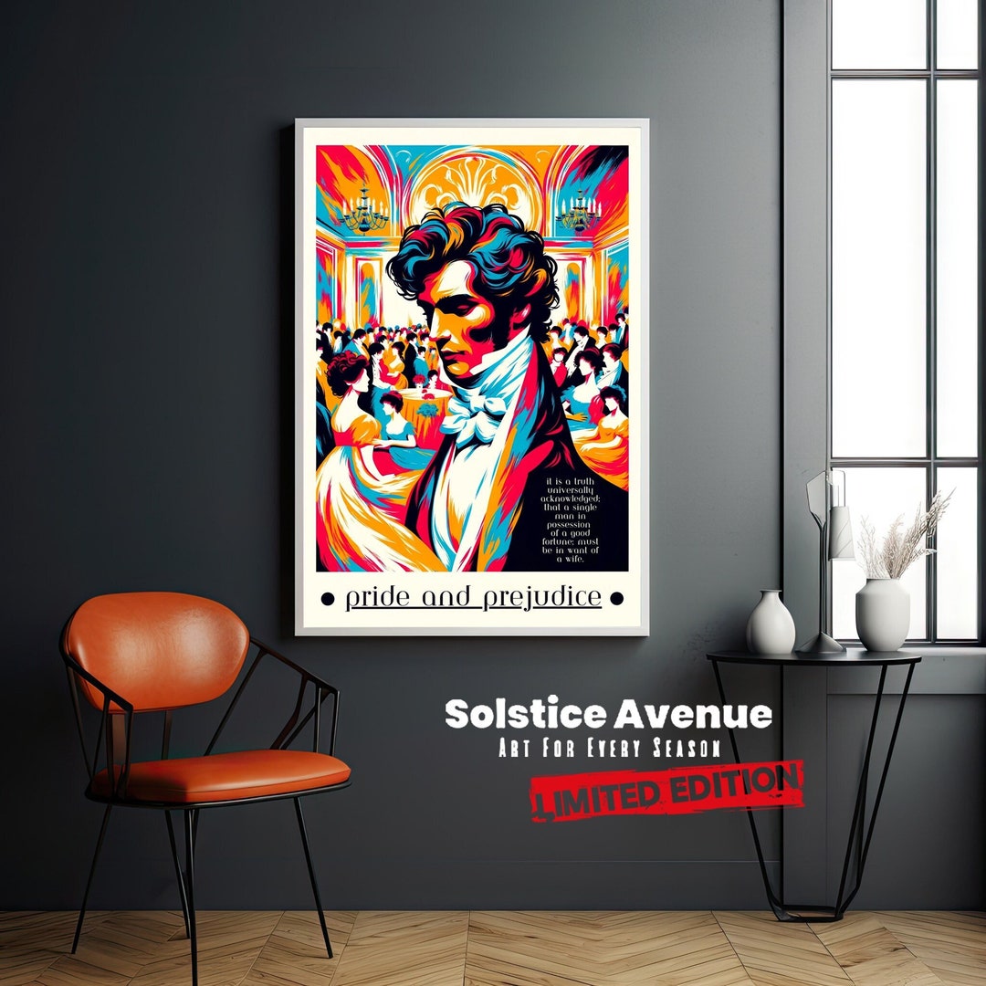 Pride and Prejudice Poster, Jane Austin Quote, Inspirational Quote ...