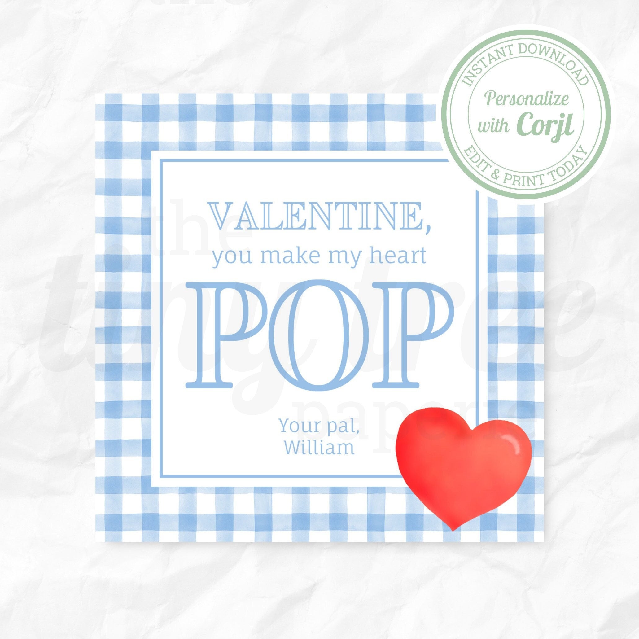 You Make My Heart Pop Digital Valentine Card | Tag | Poppit | Valentine ...