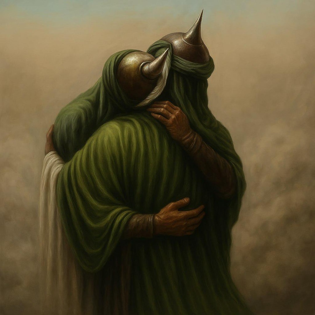 Two Brothers Last Farewell, Hazrat Abbas Banner, Muharram, Karbala ...