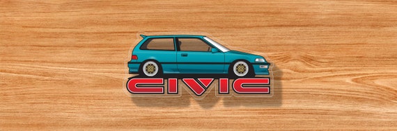 Stickers : EF Civic Hatch 3 Colours - Etsy