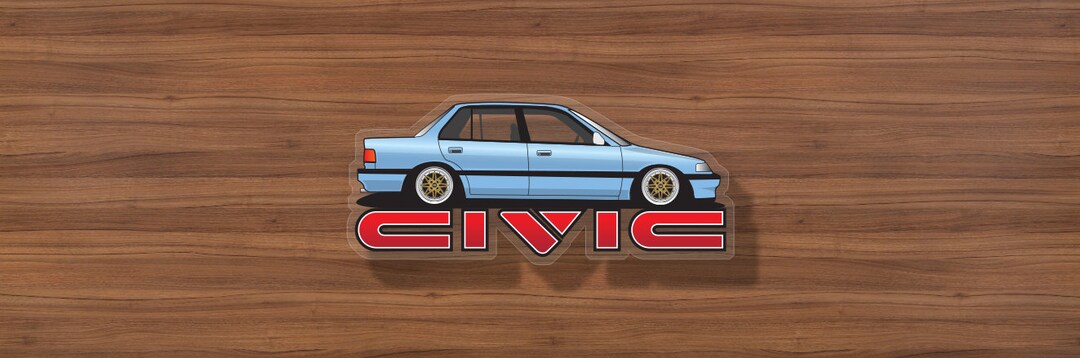 Stickers : EF Civic Sedan 3 Colours - Etsy