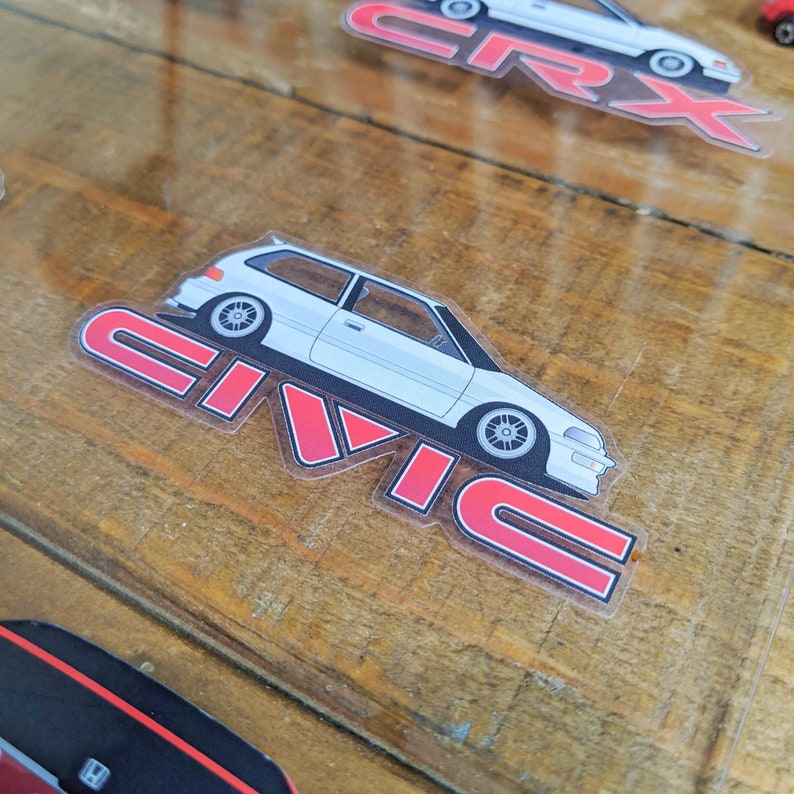 Stickers : EF Civic Hatch 3 Colours - Etsy