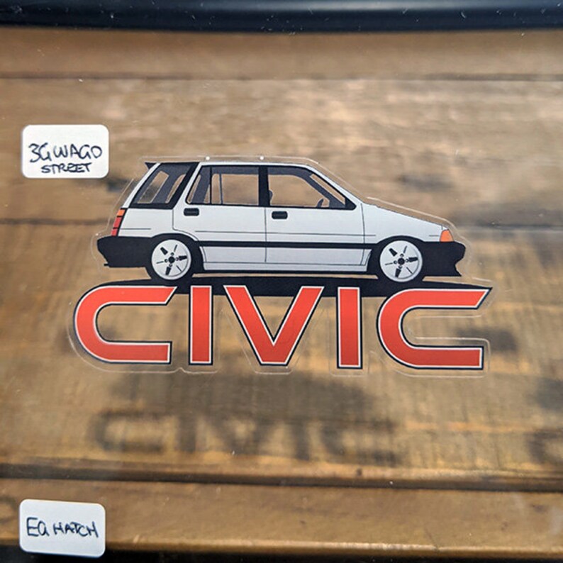 Stickers : 3G Civic Wagon 2 Kinds - Etsy