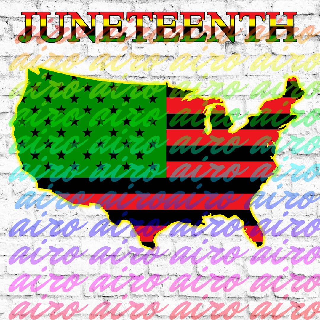Juneteenth USA Map PNG & SVG Designed for Cricut - Etsy