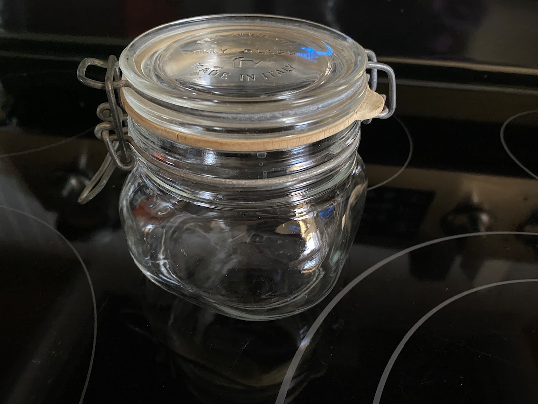 Italian FV per Alimenti Glass Canister Jar Bail Wire Locking Lid 1/2 ...