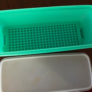 Tupperware Vintage Jadite Green Large Easy-crisp Vegetable Crisper ...