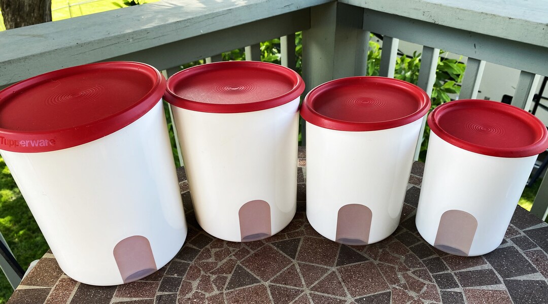 Vintage Tupperware One Touch Canister Set 7950 - Etsy