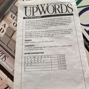 Upwords-the 3-dimensional Word Game, up Words Game, Letter Stacking ...