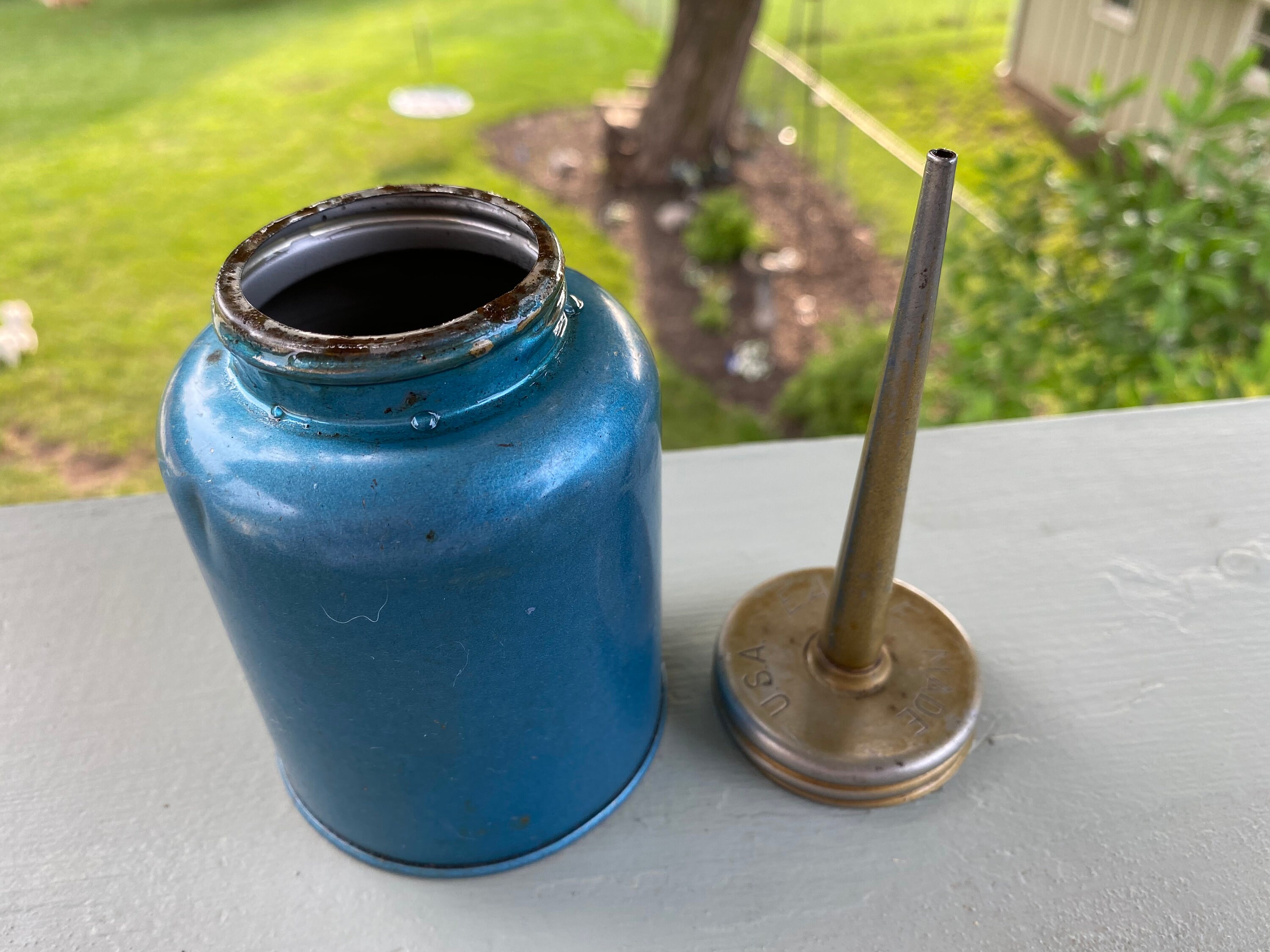 Antique Oil Dropper Vintage Oil Can Eagle Oil Can Blue Oil - Etsy