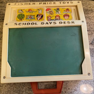 Vintage Fisher-price School Days Desk With Magnetic Letters and Numbers ...