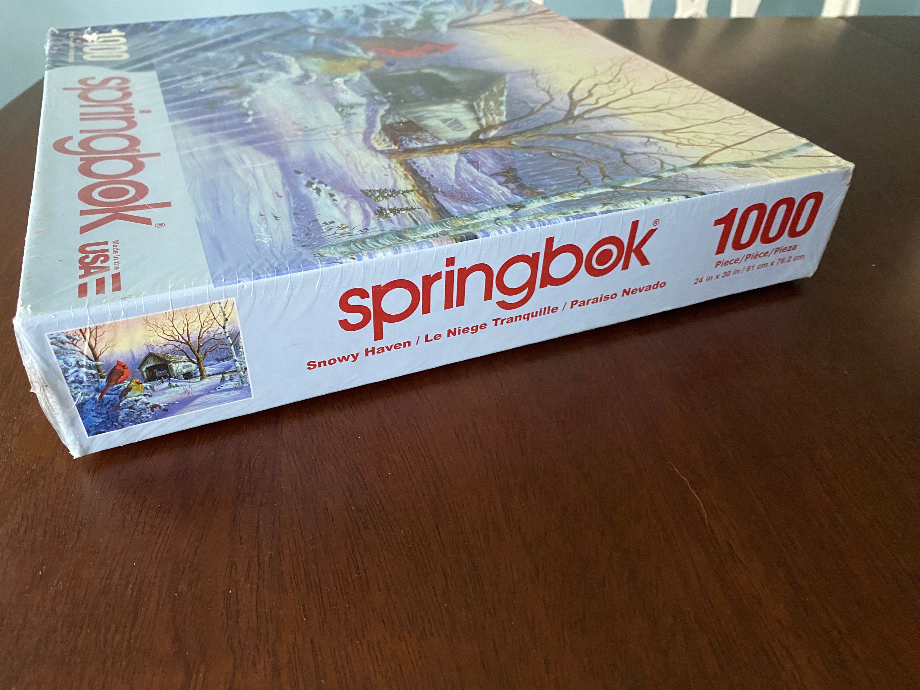 Sealed Springbok Puzzle, Springbok Snowy Haven Puzzle, Discontinued ...