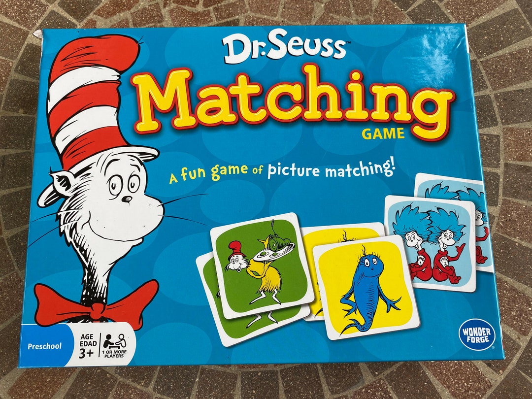 Dr. Seuss Match Game, Dr. Seuss Memory Matching Game #7378 - Etsy