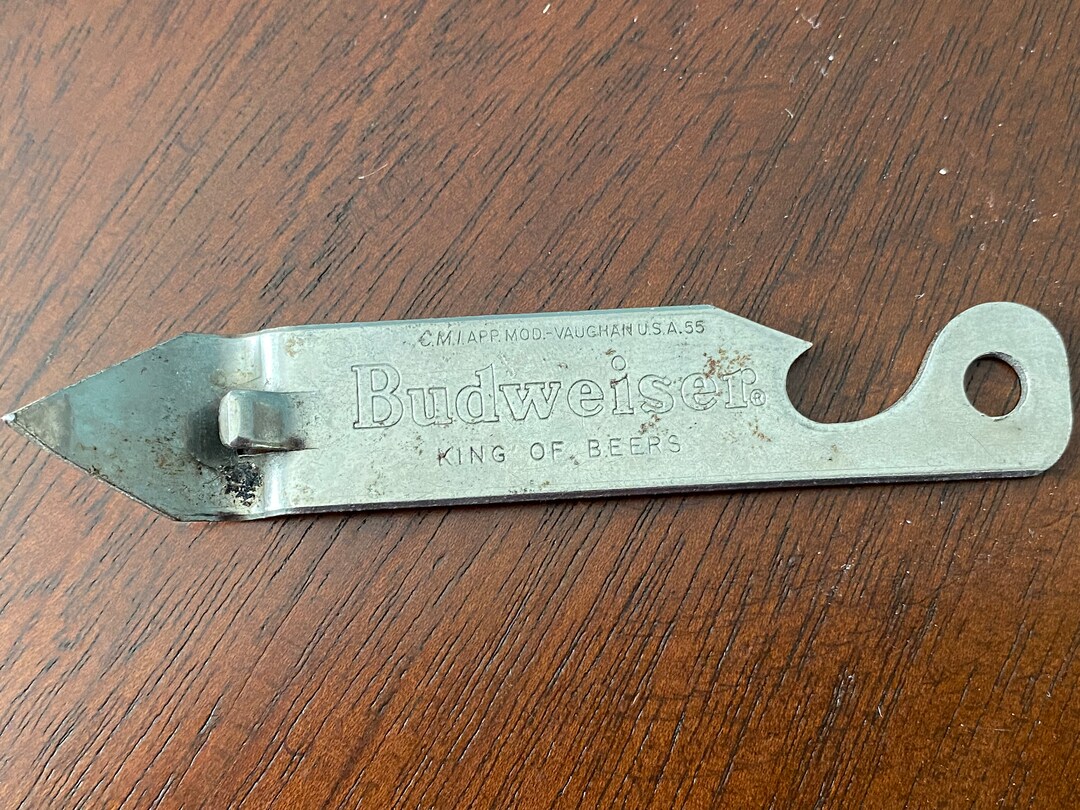 Vintage Budweiser Can Opener, Metal Bottle Opener Can, Vintage Can ...
