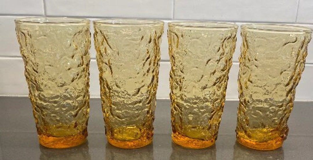 Vintage Anchor Hocking Milano Lido Tumblers Milano Lido Gold Glasses