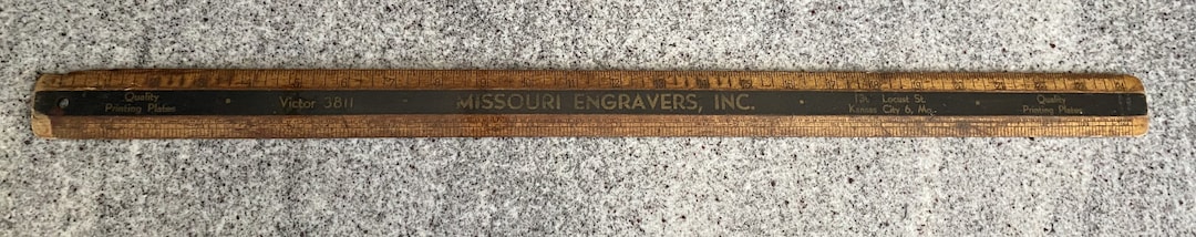 Vintage Printers Ruler, Printer's Ruler, Engravers Ruler, Letterpress ...