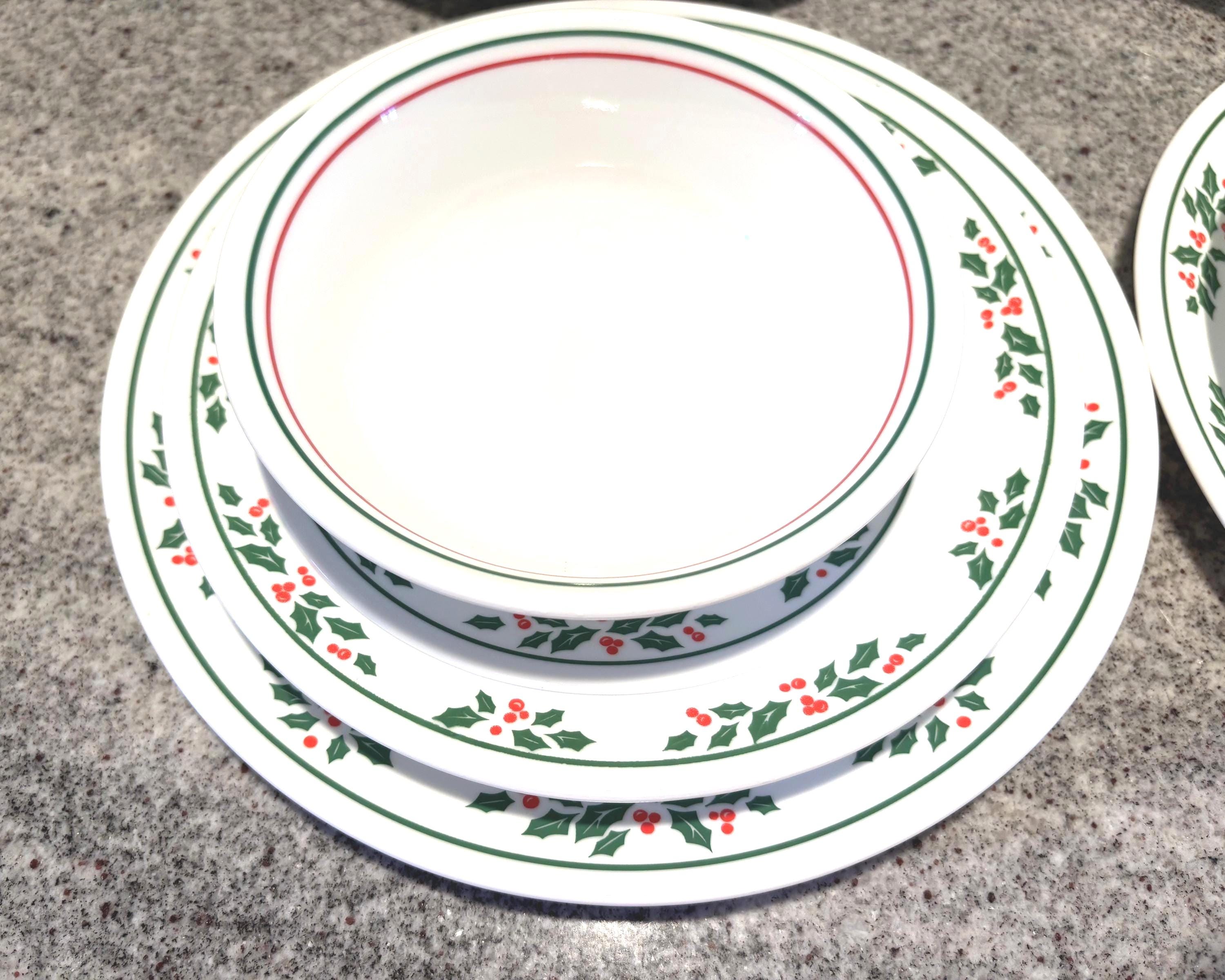 Corelle Winter Holly Dishes -YOUR CHOICE- Winter Holly Dinner Plates ...