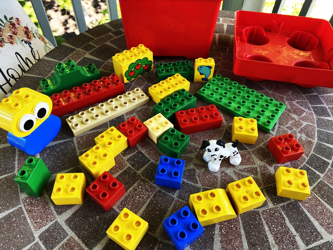 Duplo Block Set, Lego Duplo Set, Duplo Brick Set With 30 Duplo Blocks ...