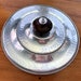 Vintage Pyrex 595 Divided Round Dish in a Hammered Aluminum Covered ...