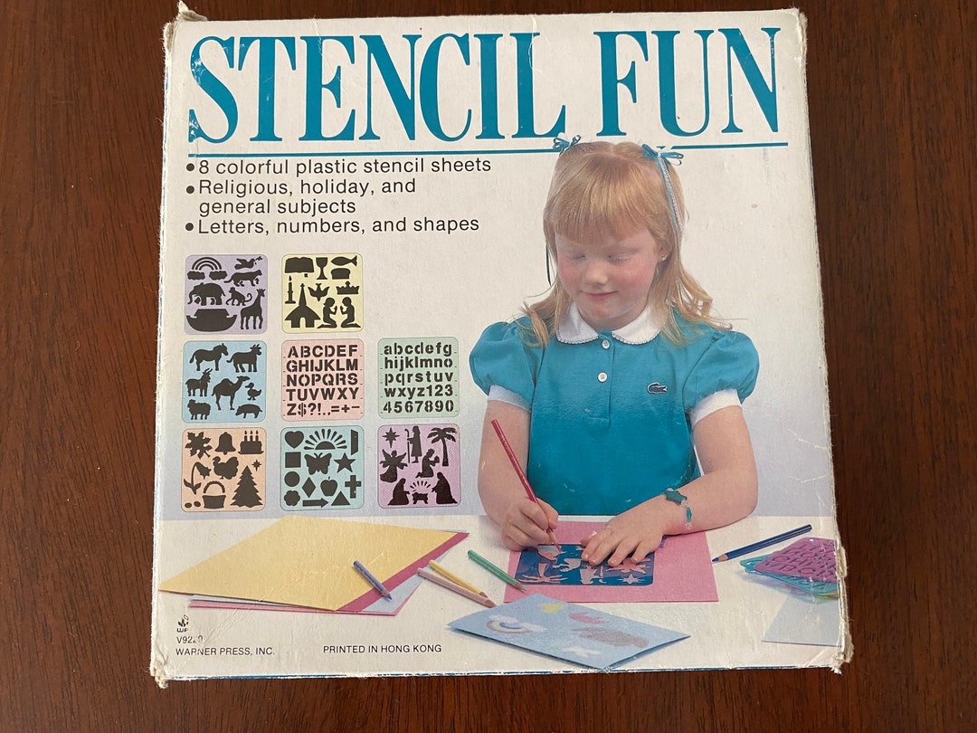 Stencil Kit, Stencil Fun, Children's Stencils, Holiday Stencils, Letter ...