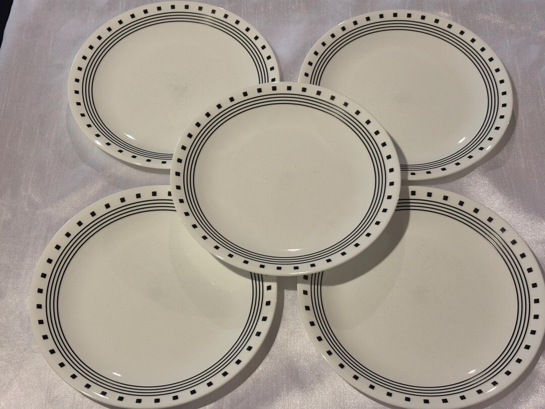 Corelle City Block Dinner Plates - Set of 5, Corelle City Line Dinner ...