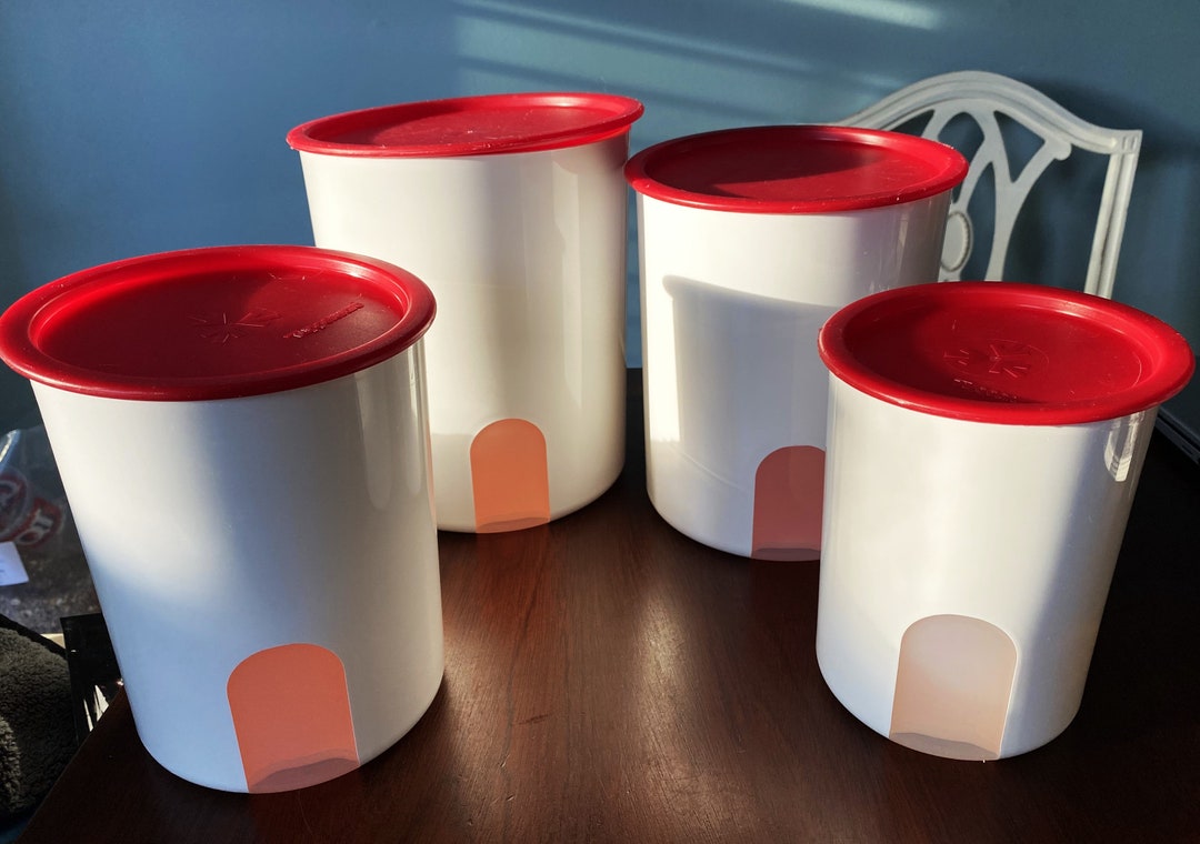 Vintage Tupperware One Touch Canister Set #7797 - Etsy