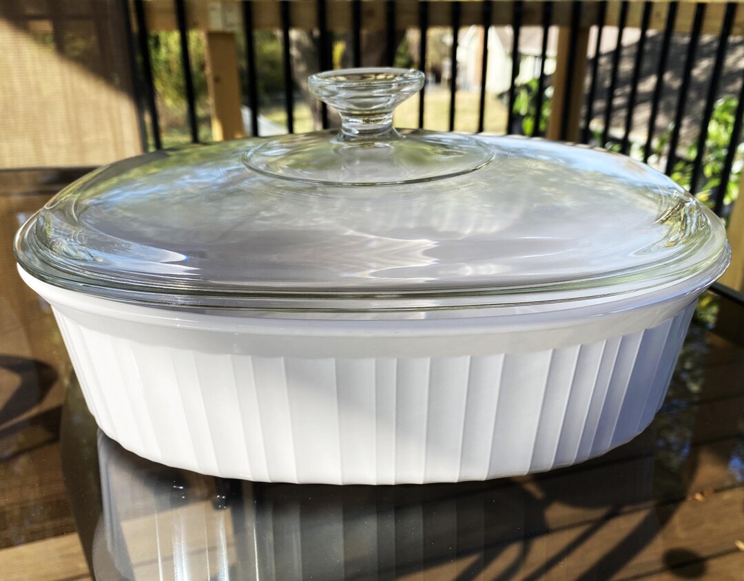Corning Ware French White F-2-B Casserole Dish With Lid, Corning Ware ...