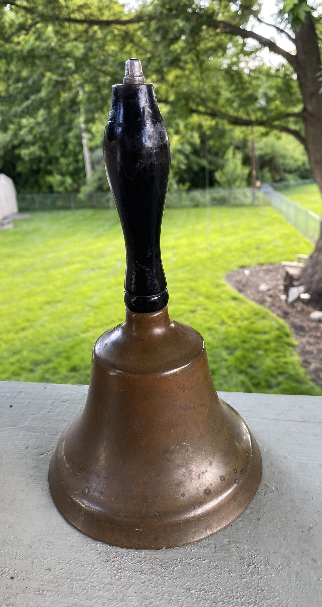 Vintage Teacher's Bell, Large Brass School Bell, Brass Teachers Bell ...
