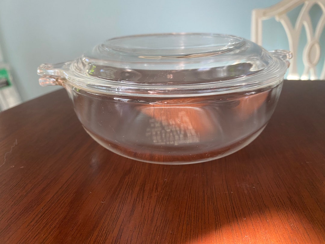 Vintage Pyrex #019 Clear Glass Casserole Dish W/lid, Pyrex Individual ...