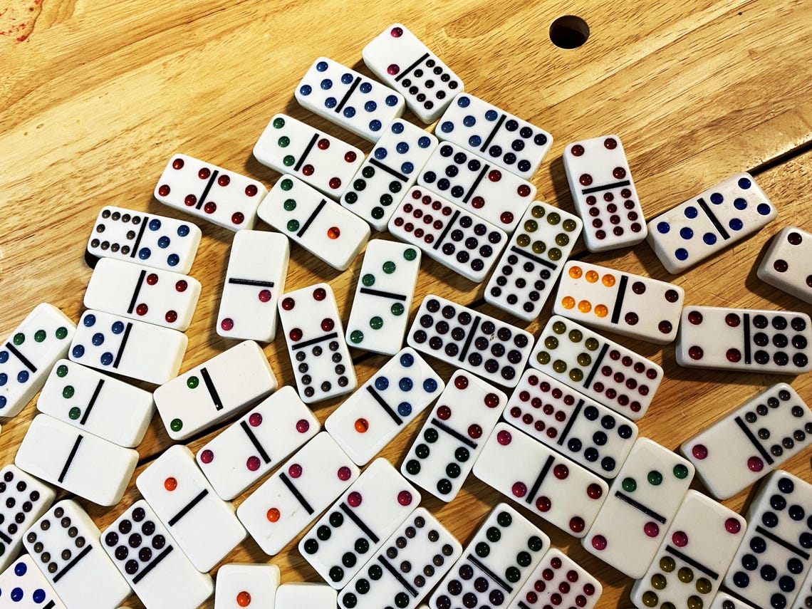 Color Dot Dominoes for Craft Projects, Dominoes for Art, Dominoes for ...