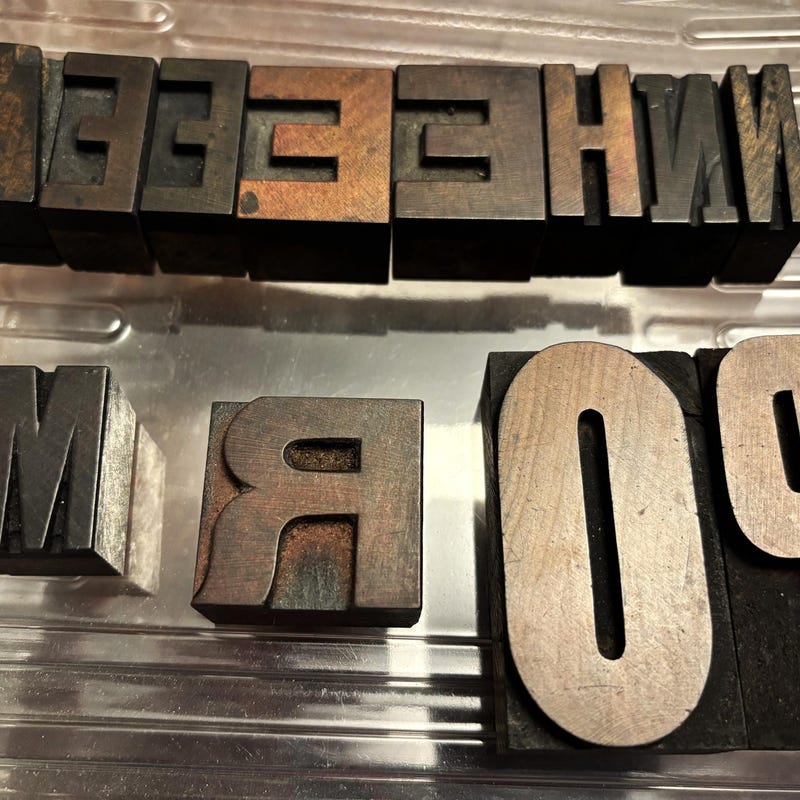 Letterpress Type - Etsy