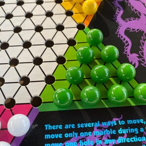 Vintage Chinese Checker With Glass Marbles #8462 - Etsy