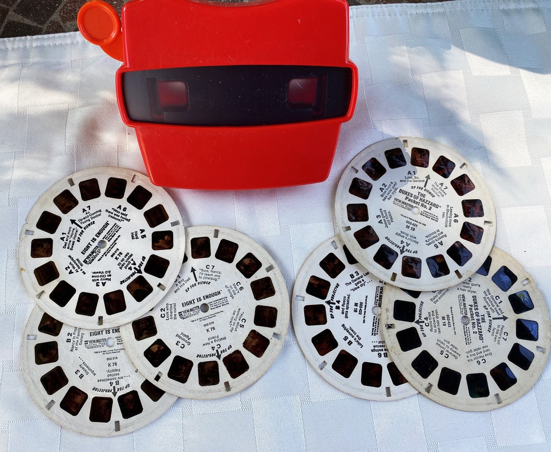 View Master Viewer, 3D Viewer, View Master With 6 Reels, Red View ...