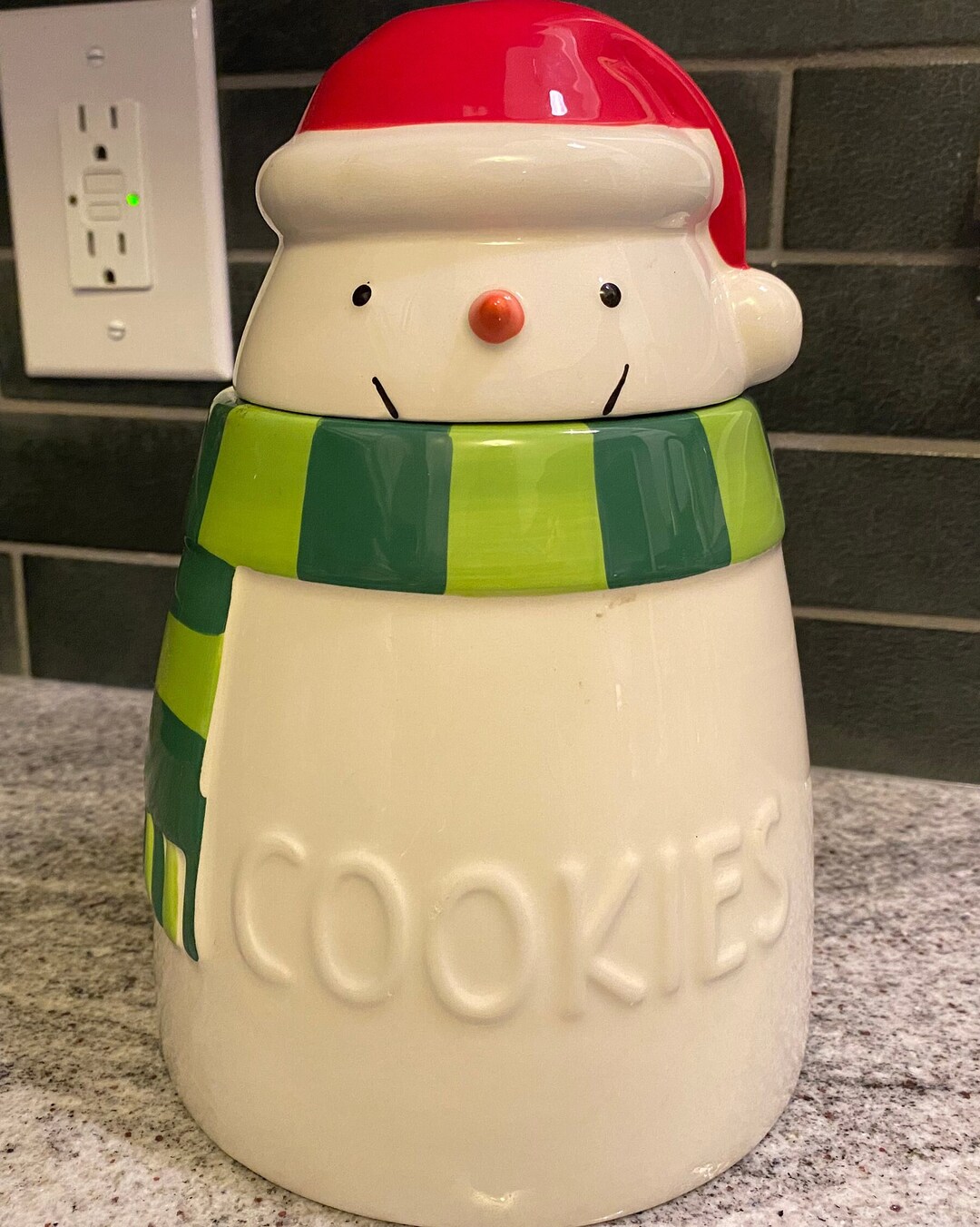Hallmark Smiling Snowman Ceramic Cookie Jar 7563 - Etsy