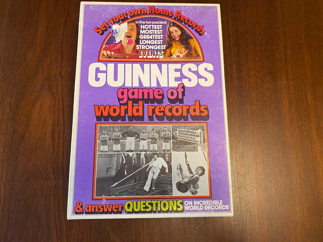 GUINNESS Game of World Records, Guinness Board Game 1975 Edition #6350 ...