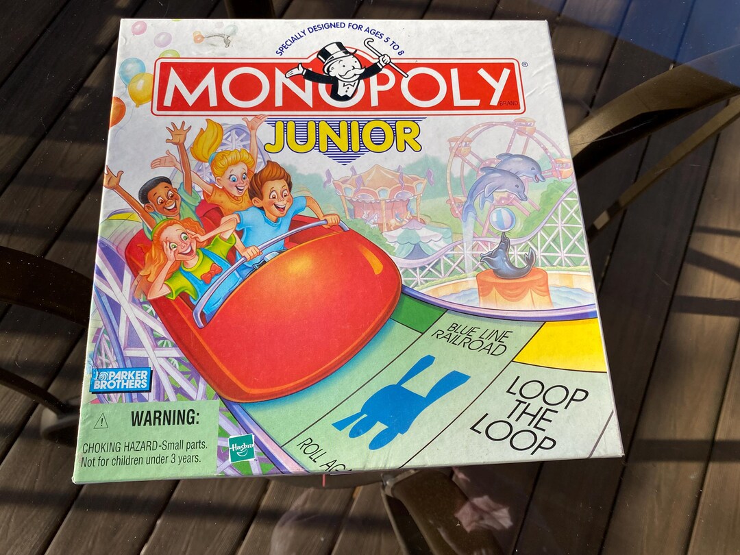 Monopoly Junior (1999) by Parker Brothers - Designed for Ages 5 to 8 ...