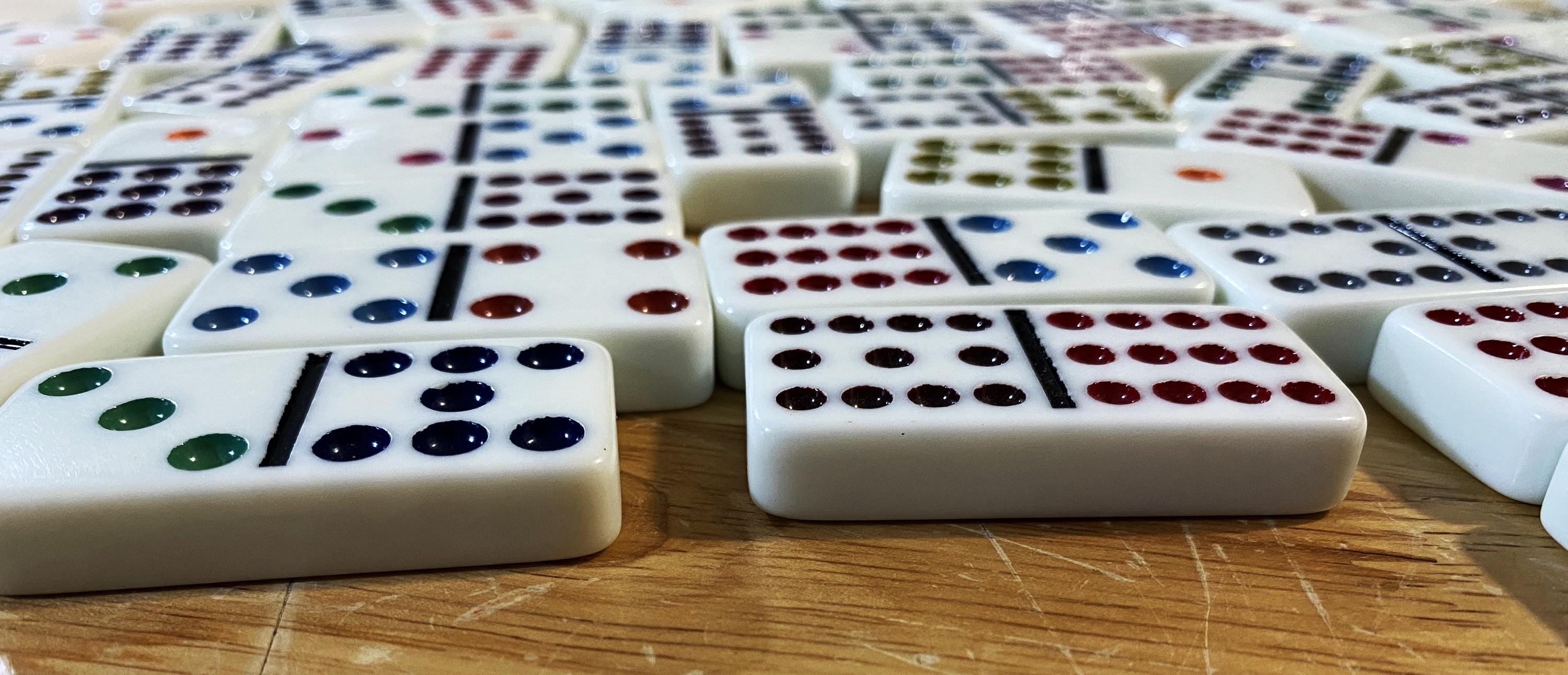 Color Dot Dominoes for Craft Projects, Dominoes for Art, Dominoes for ...