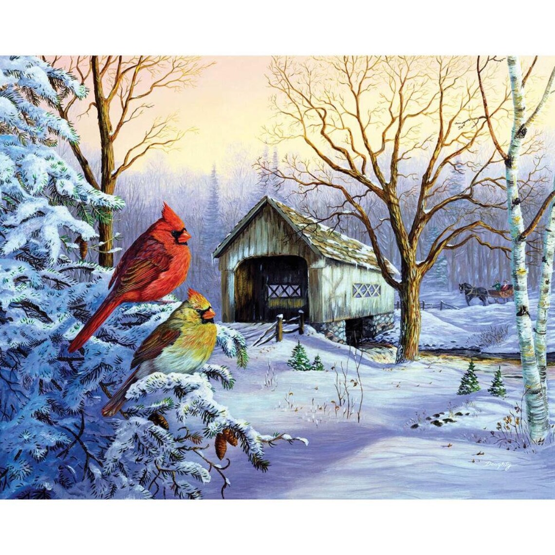 Sealed Springbok Puzzle, Springbok Snowy Haven Puzzle, Discontinued ...