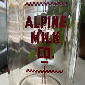 Vintage Alpine Milk Company One Quart Milk Bottle, One Qt Milk Bottle ...