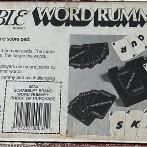 Vintage Word Rummy, Selchow & Righter Word Rummy Game #6679 - Etsy