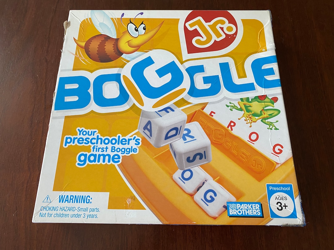 Boggle Jr A Preschool Learning Game, Parker Brothers Boggle Game, Dice Game, Lettered Dice, Word ...