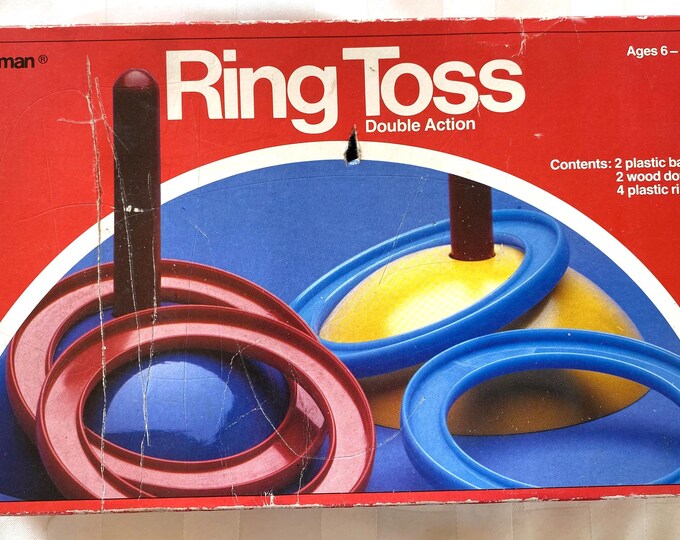 Vintage Pressman Ring Toss Game in Original Box, Double Action Ring ...