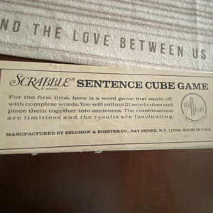 Selchow & Righter Scrabble Sentence Game Sentence Cube Game - Etsy