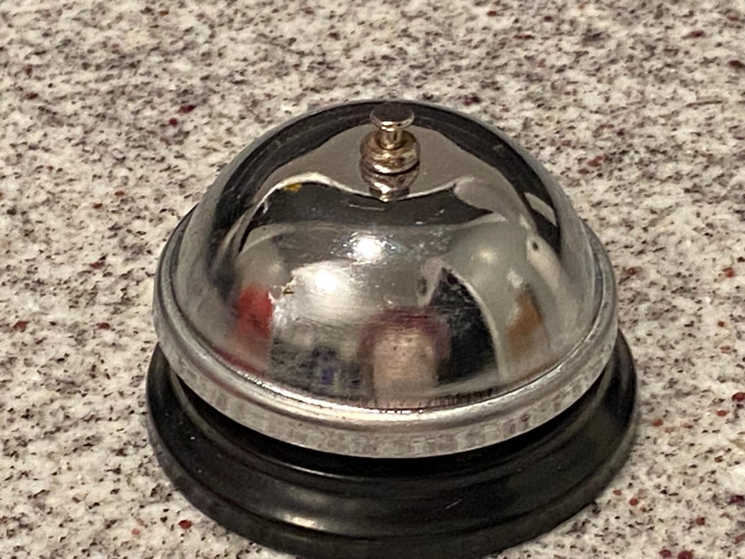 Small Front Desk Bell, Hotel Bell, Counter Bell, Ding Bell, Tap Bell ...