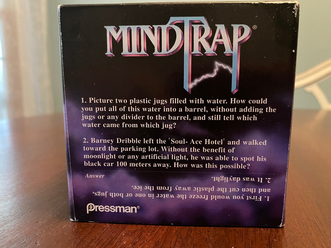 Mind Trap Game by Pressman 1996 MindTrap Puzzle Game The | Etsy