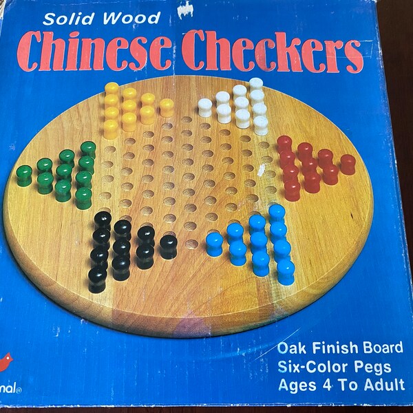 Chinese Checkers Wood - Etsy