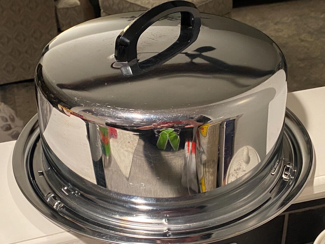 Vintage Everedy Cake Saver Stainless Steel With Locking Dome Cover ...